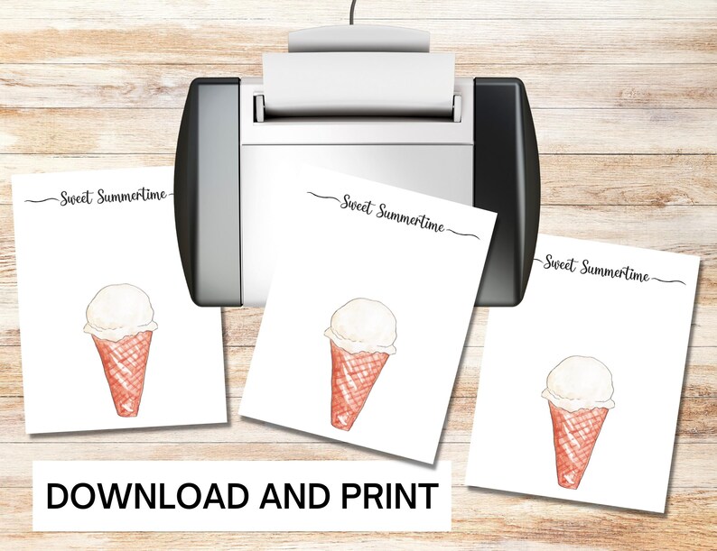 Summer Handprint Art, Ice Cream Cone Handprint Craft, Printable Summer ...