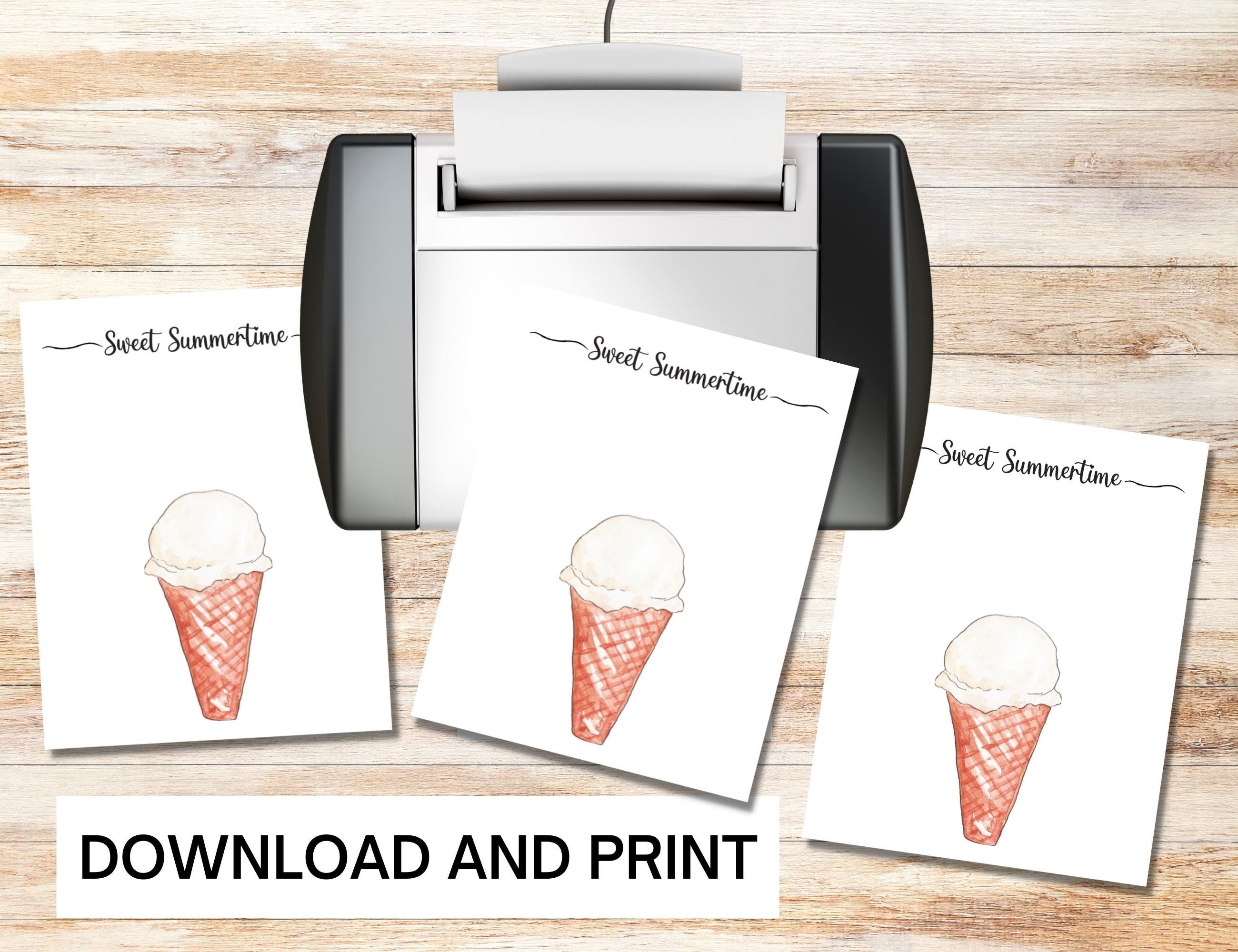 Summer Handprint Art, Ice Cream Cone Handprint Craft, Printable Summer ...