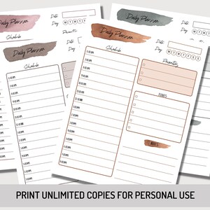 Daily Planner and AM/PM Journal, Printable, Daily to Do List, Daily ...