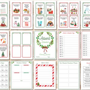 Advent Activity Cards and Kit, Kids Advent Calendar, Christmas Activity ...