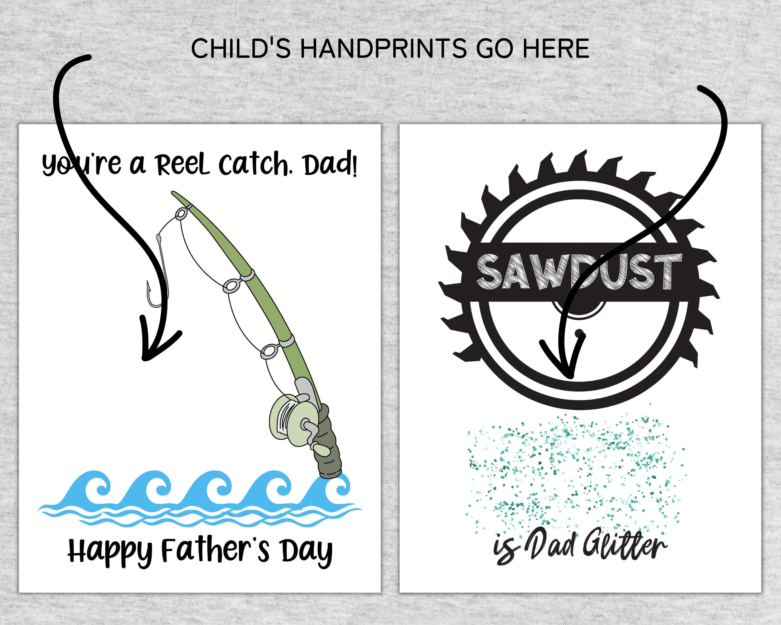 Father's Day Handprint Art Bundle Printable Handprint - Etsy