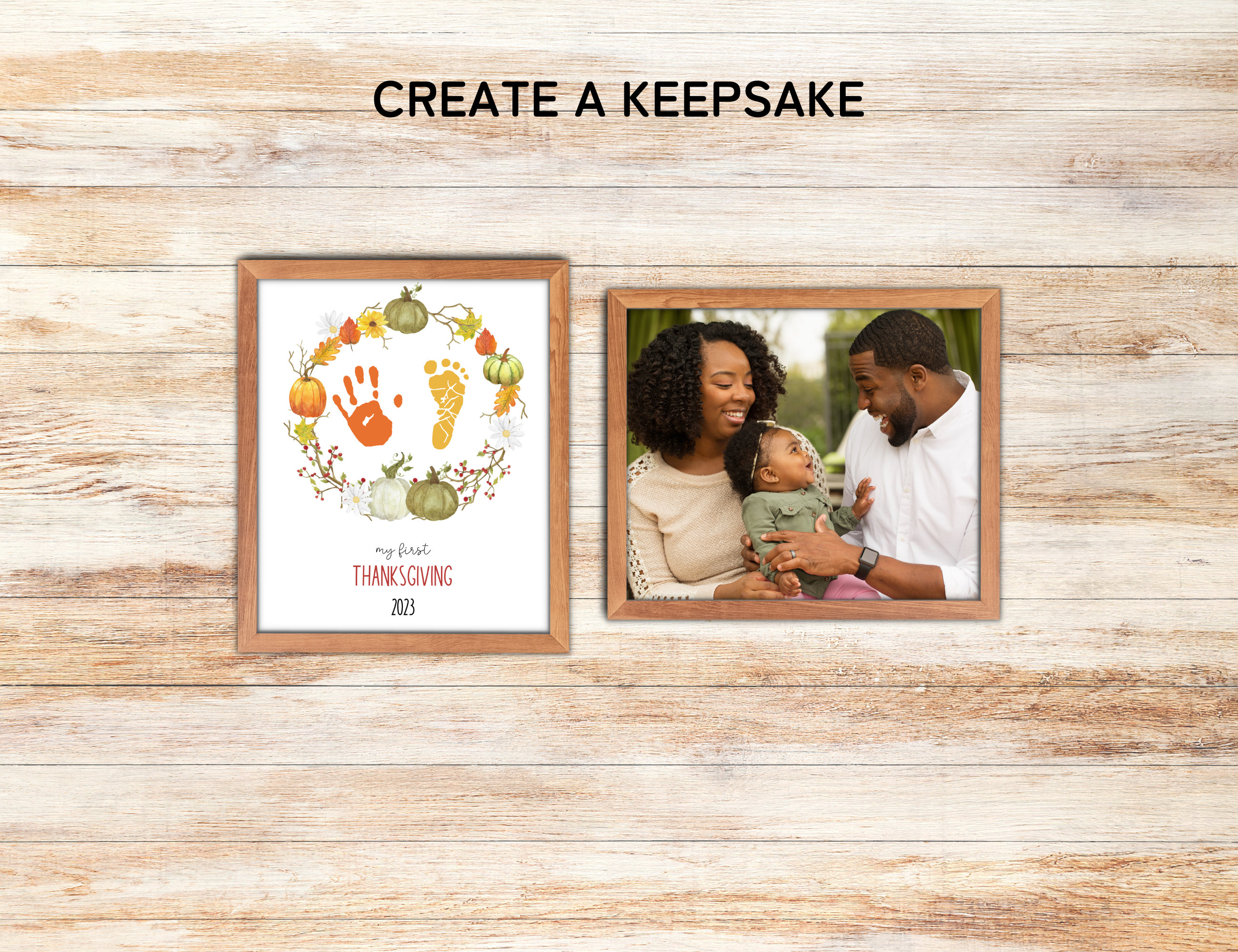 My First Thanksgiving Handprint and Footprint Art, Fall Handprint Craft ...