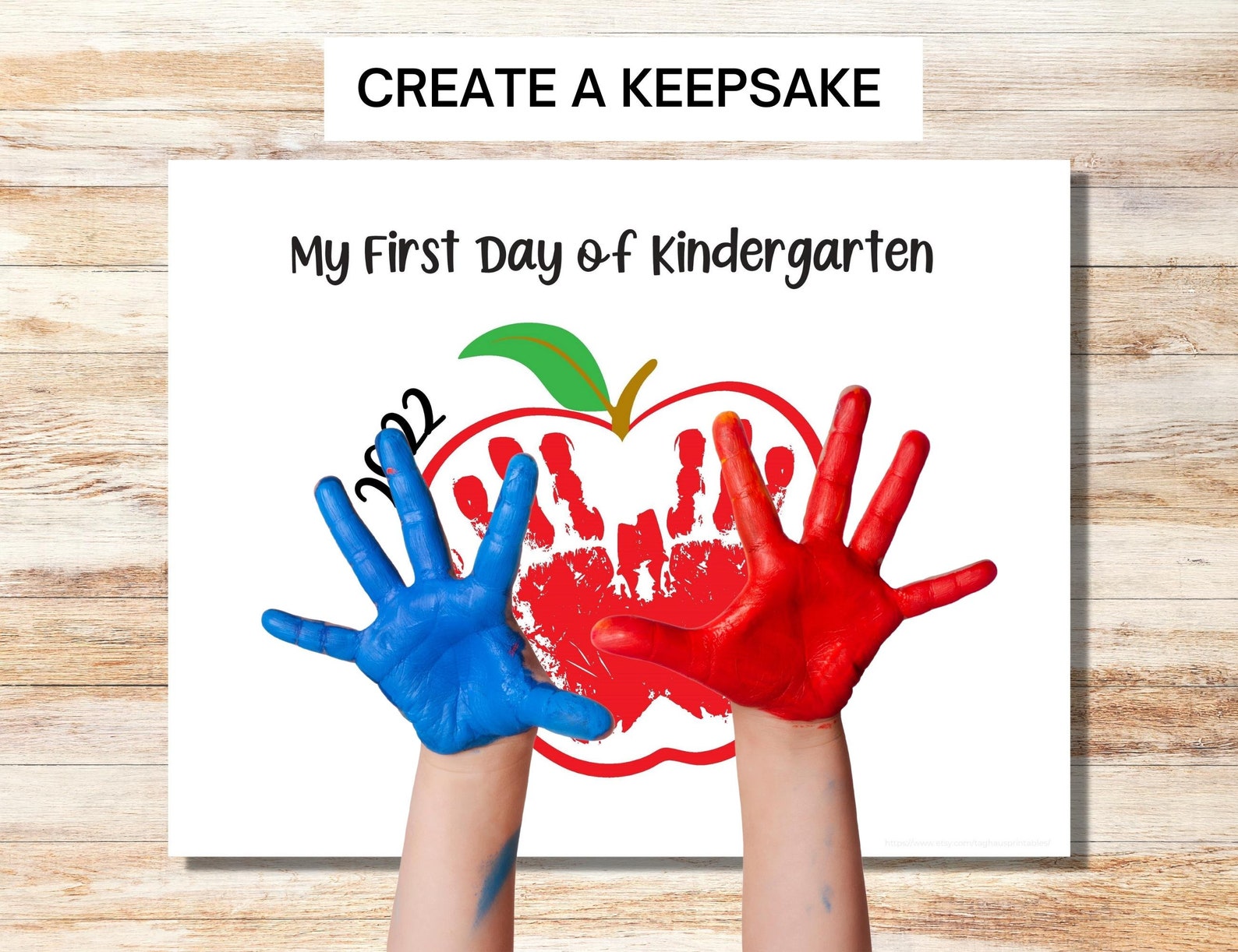 First Day of Kindergarten Handprint Art First Day of School - Etsy