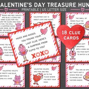Valentines Day Scavenger Hunt for Kids, Home Treasure Hunt for Kids ...