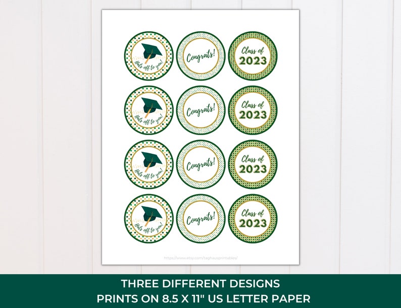 Printable Graduation Cupcake Toppers 2023 Graduation Party - Etsy