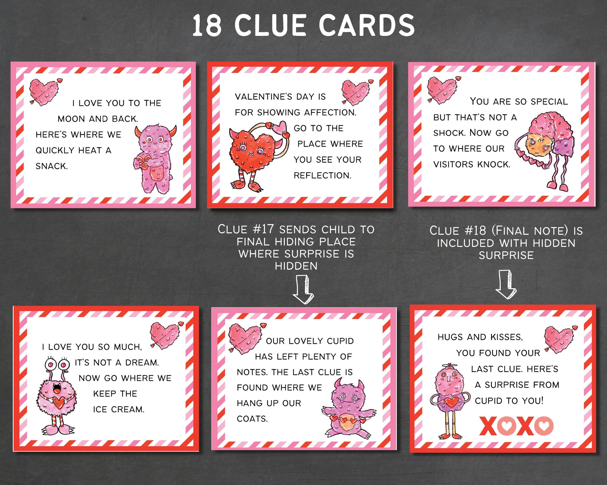 Valentines Day Scavenger Hunt for Kids, Home Treasure Hunt for Kids ...