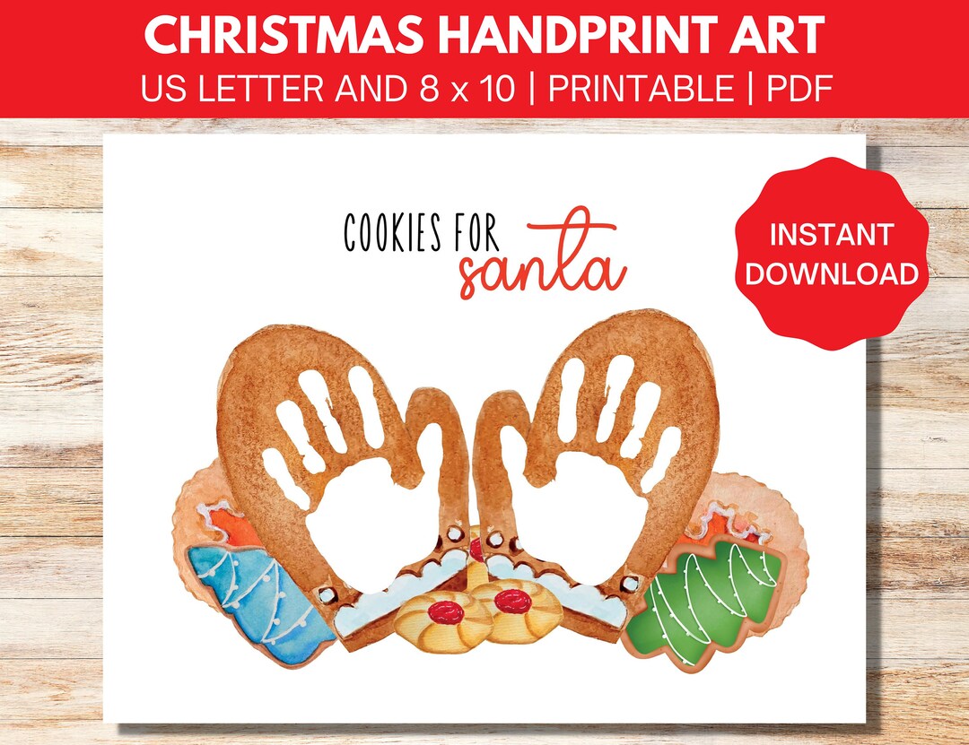 Christmas Handprint Art, Handprint Christmas Craft Activity or Keepsake ...