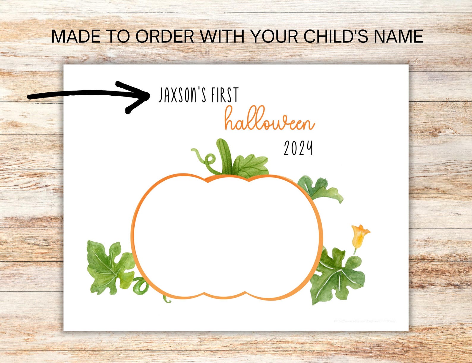 First Halloween Custom Pumpkin Handprint Art, Fall Handprint, Halloween ...