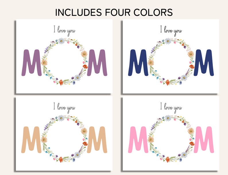 Mother's Day Handprint Art, Printable Handprint Craft, Gift for Mom ...