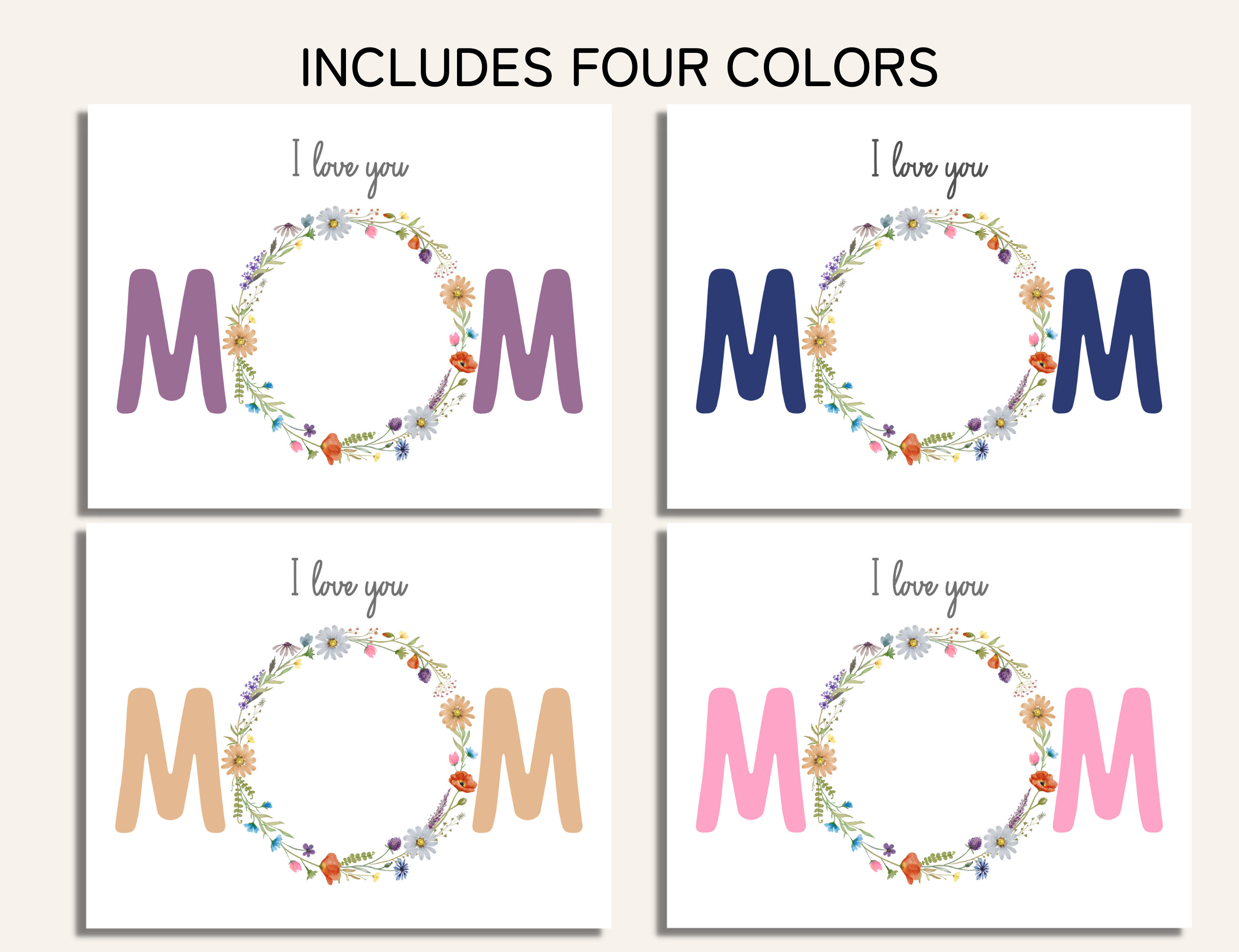 Mother's Day Handprint Art, Printable Handprint Craft, Gift for Mom ...