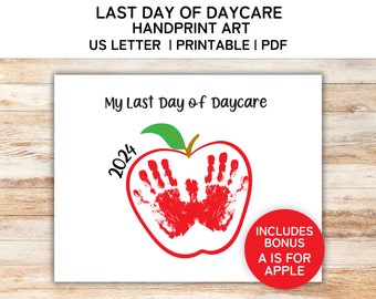 Last Day of Preschool Handprint Art, Last Day of School, Handprint ...