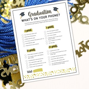 Graduation What's on Your Phone Game, Graduation 2023, Graduation Printable Games, Icebreaker ...