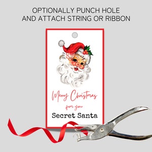 Secret Santa Gift Tags, Printable Secret Santa Gift Exchange, From ...