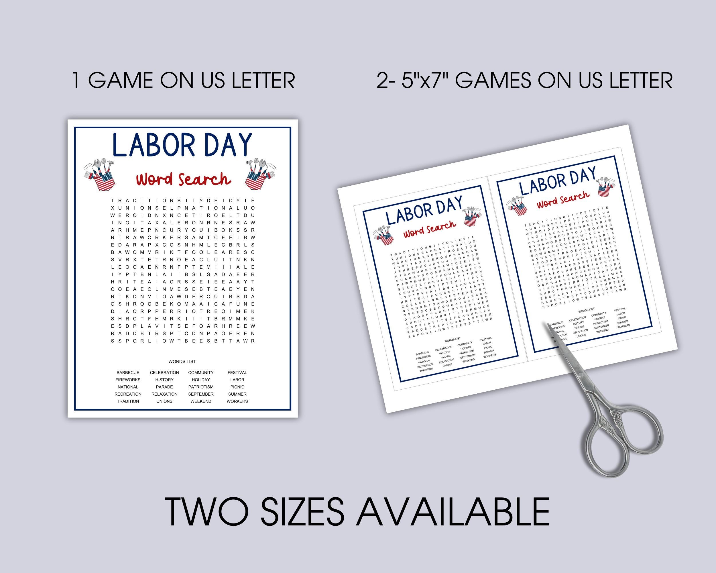 Patriotic Word Scramble for Labor Day Fun, Perfect for Bbqs & Classroom ...