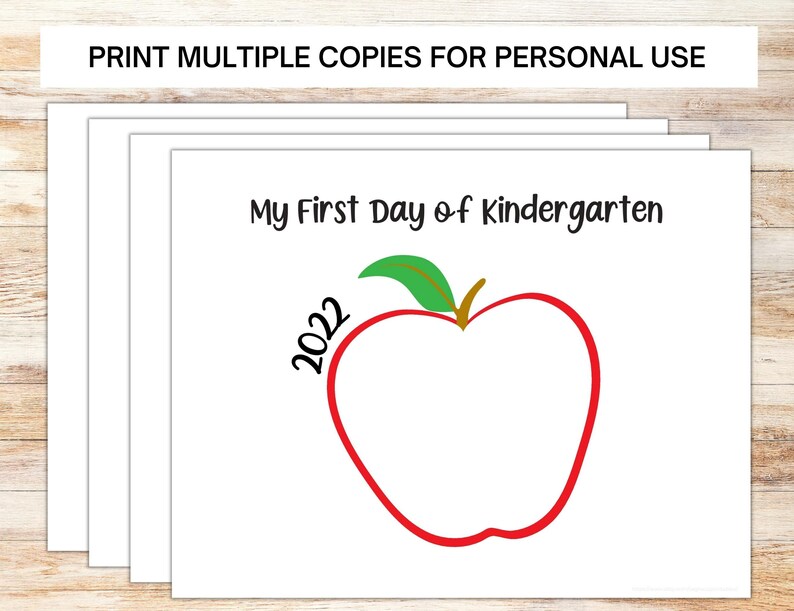 First Day of Kindergarten Handprint Art First Day of School - Etsy