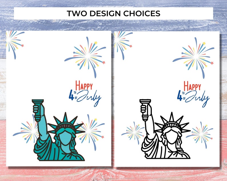Fourth of July Handprint Art, Printable Summer Keepsake, Statue of ...