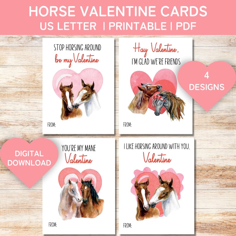 Horse Valentines - Etsy