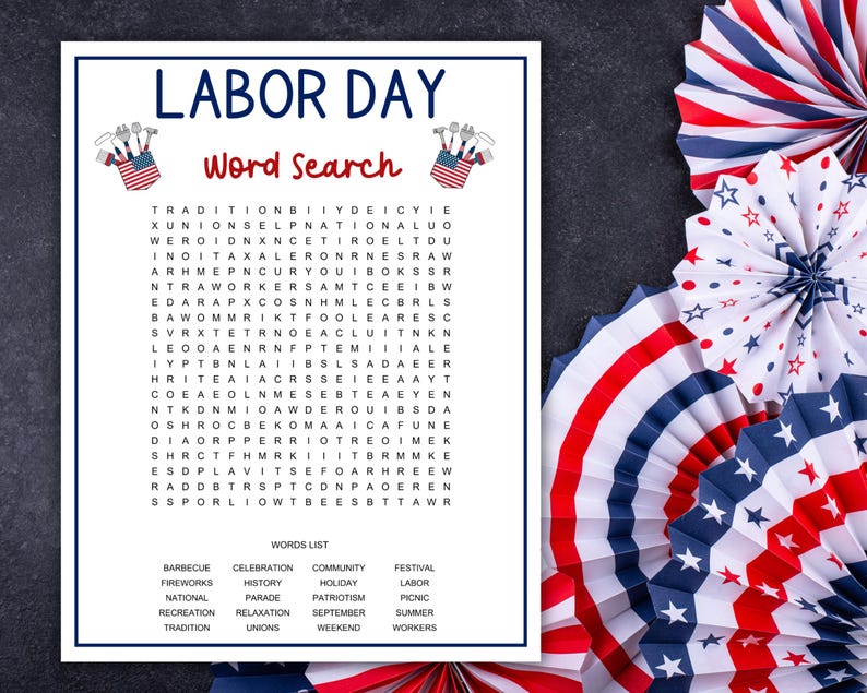 Patriotic Word Scramble for Labor Day Fun, Perfect for Bbqs & Classroom ...