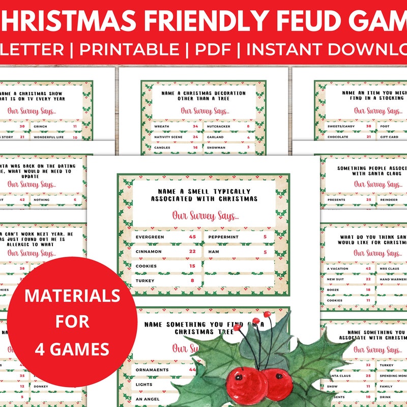 Christmas Family Feud - Etsy