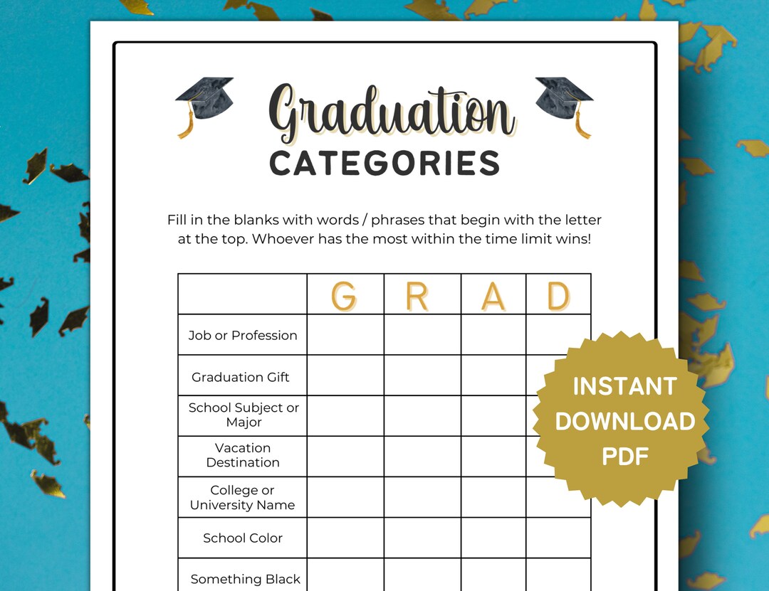 Interactive Graduation Game for a Memorable 2025 Celebration - Instant ...