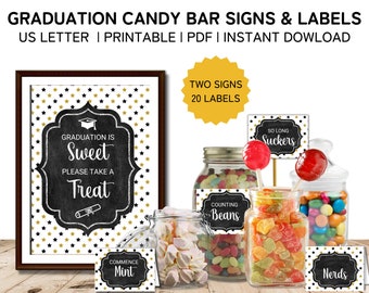 Graduation Candy Bar Labels Sign Buffet PRINTABLE - Etsy