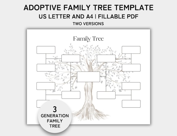 Blank Family Tree 3 Generations Free Family Tree Templates For A+