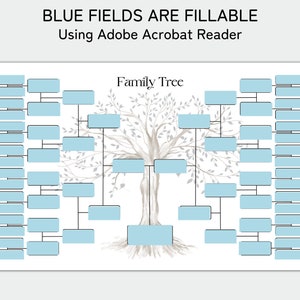 Family Tree Template 6 Generation, Family Tree Chart, Printable for ...