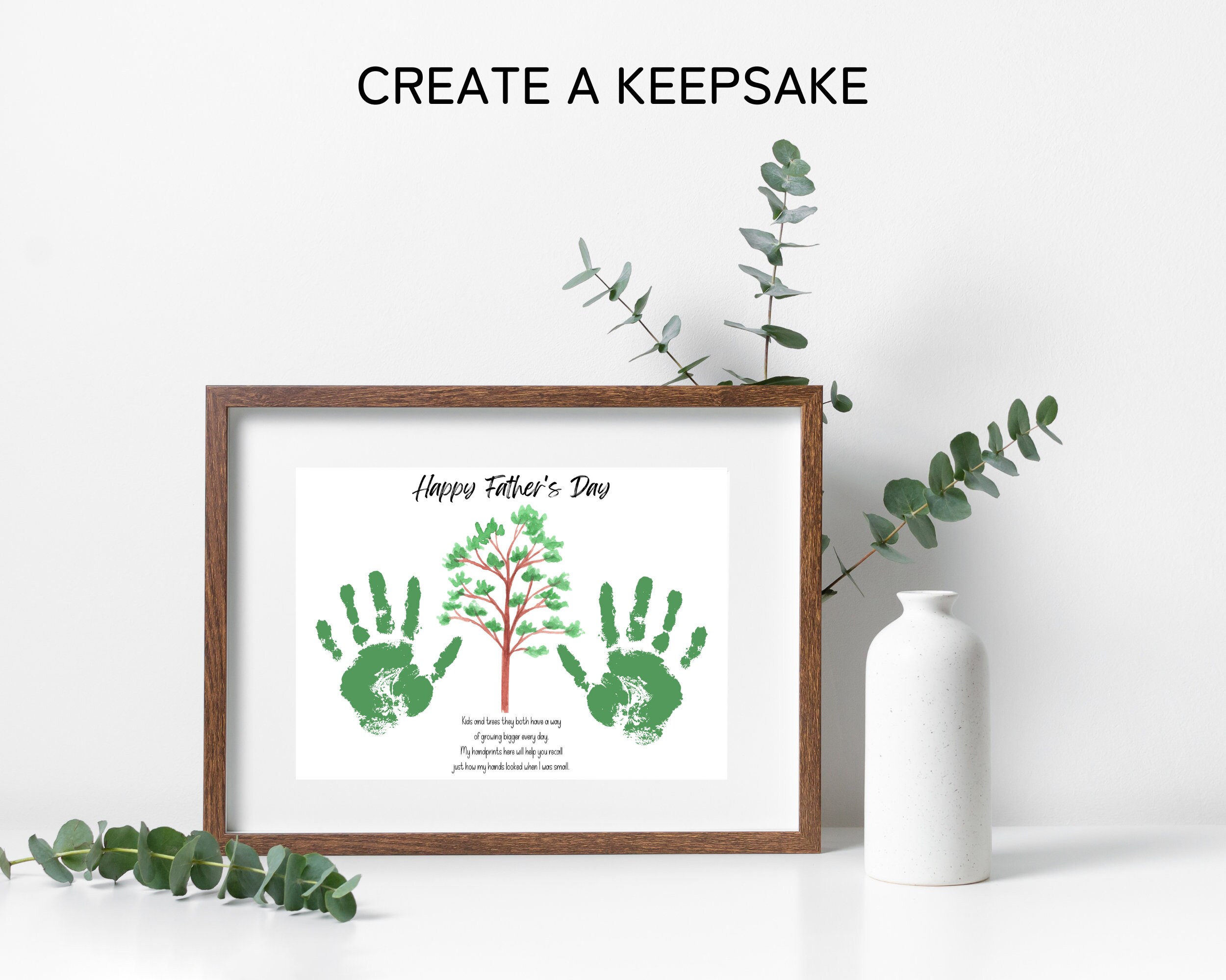 Father's Day Handprint Art Printable Handprint Craft - Etsy