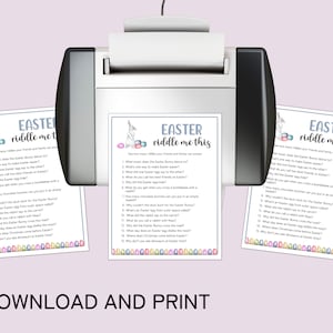 Easter Riddles Game, Printable Easter Party Game for Kids, Riddle Me ...