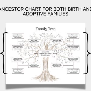 Family Tree Template for Adoptive Family, 3 Generation Family Tree ...