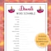 Diwali Word Scramble Game, Diwali Party, Festival of Lights, Printable ...