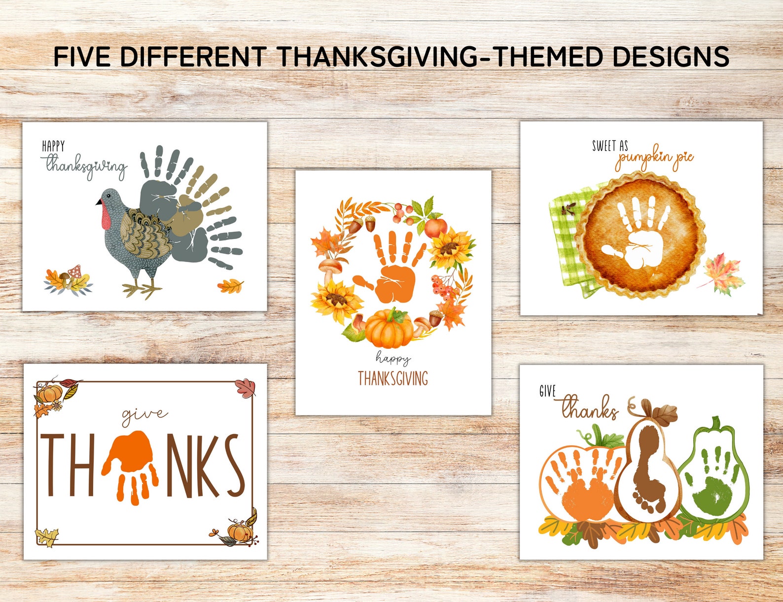 Thanksgiving Handprint and Footprint Art Bundle, Fall Handprint, Turkey ...