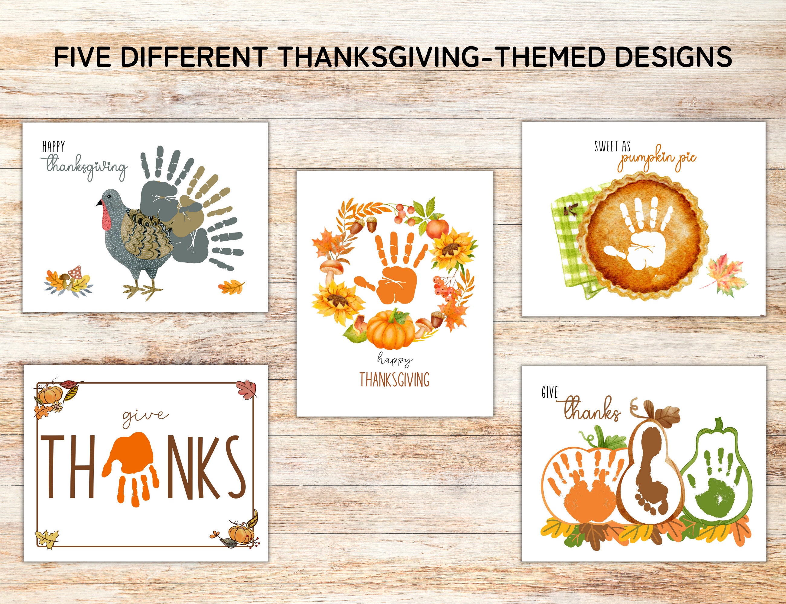 Thanksgiving Handprint and Footprint Art Bundle, Fall Handprint, Turkey ...