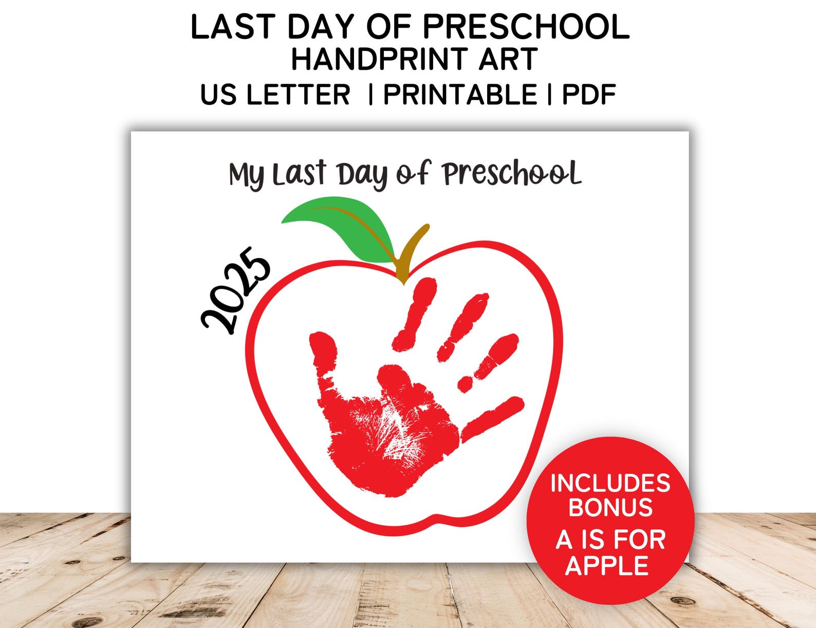 Last Day of Preschool Handprint Art, Last Day of School, Handprint ...