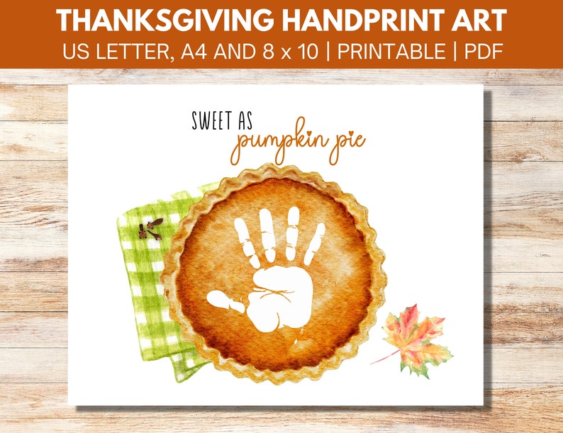 Thanksgiving Handprint Art Fall Handprint Pumpkin Craft - Etsy