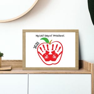Last Day of Preschool Handprint Art, Last Day of School, Handprint ...