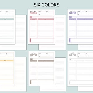 Lecture Notes, Note Taking Template, Cornell Notes, Printable Note ...