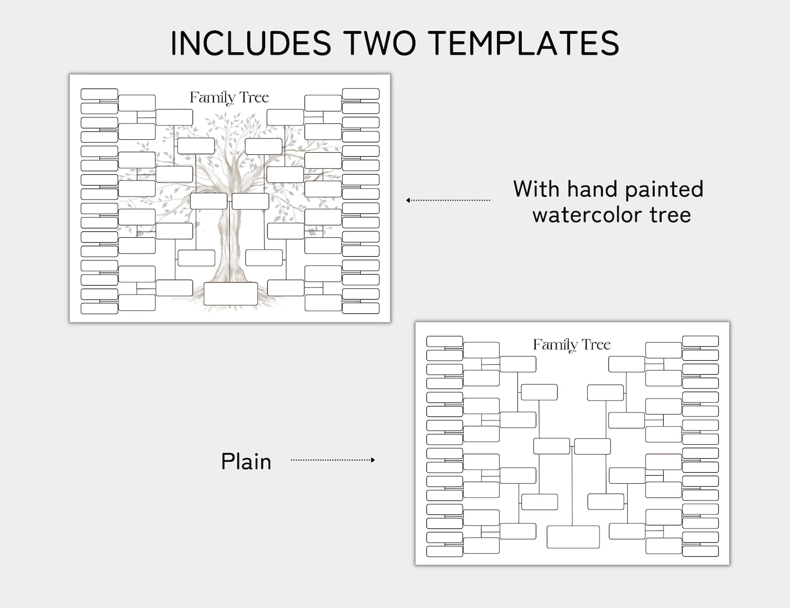 Family Tree Template 6 Generation, Family Tree Chart, Printable Family ...