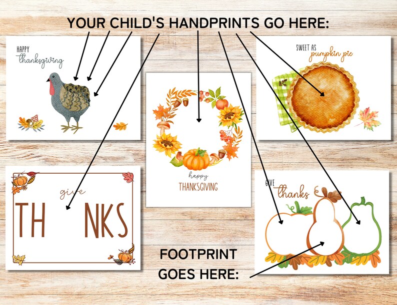 Thanksgiving Handprint and Footprint Art Bundle, Fall Handprint, Turkey ...
