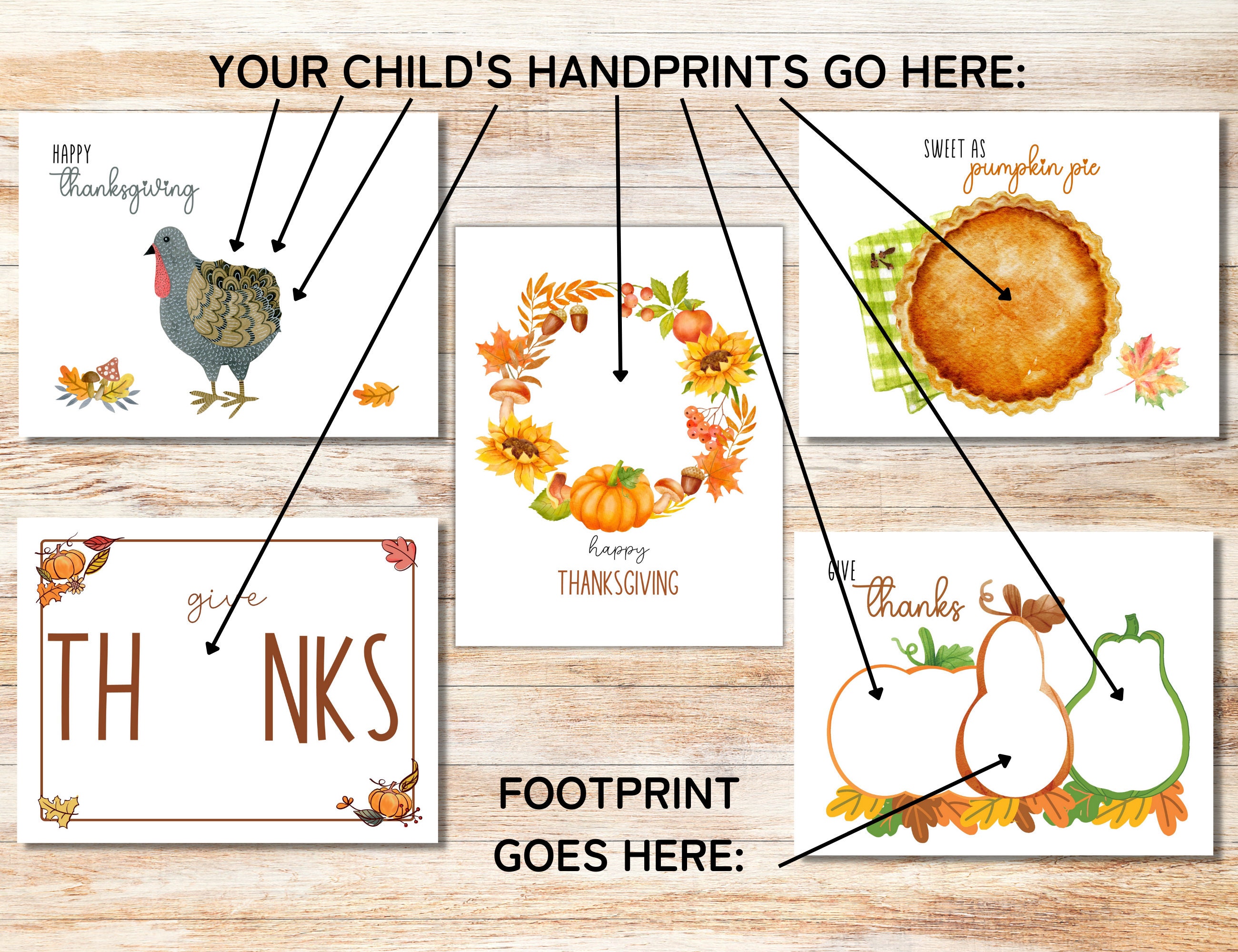 Thanksgiving Handprint and Footprint Art Bundle, Fall Handprint, Turkey ...