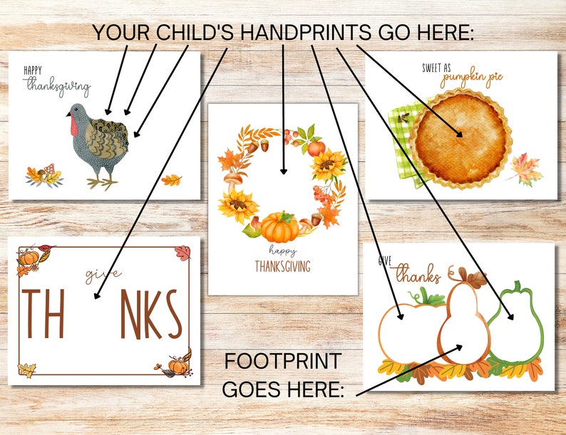 Thanksgiving Handprint and Footprint Art Bundle Fall - Etsy