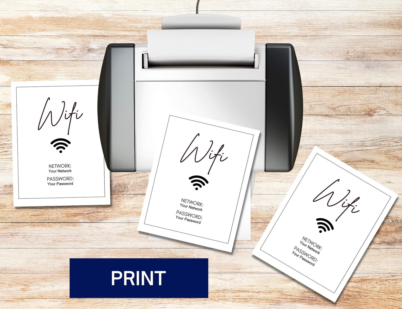 Wifi Password Sign Printable Wifi Sign Wifi Network Sign - Etsy
