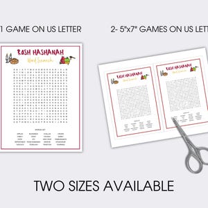 Rosh Hashanah Word Search Game, Jewish New Year Game, Hebrew Holiday ...