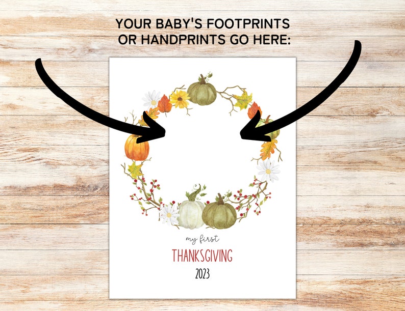 My First Thanksgiving Handprint and Footprint Art, Fall Handprint Craft ...