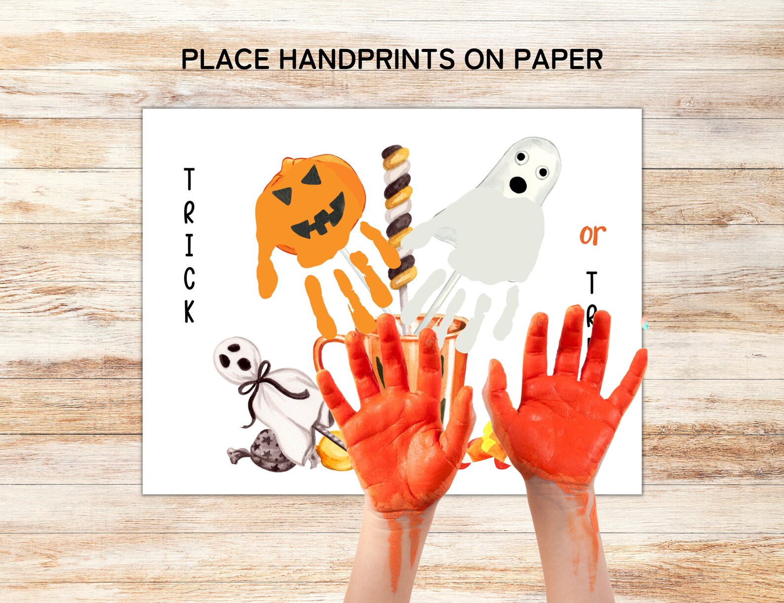 Halloween Handprint Art, Fall Handprint Craft, Toddler Handprint Art ...