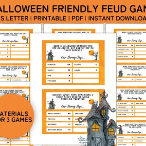 Halloween Friendly Feud Game Halloween Family Friendly Party - Etsy