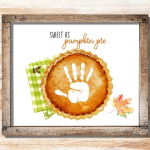Thanksgiving Handprint Art Fall Handprint Pumpkin Craft - Etsy