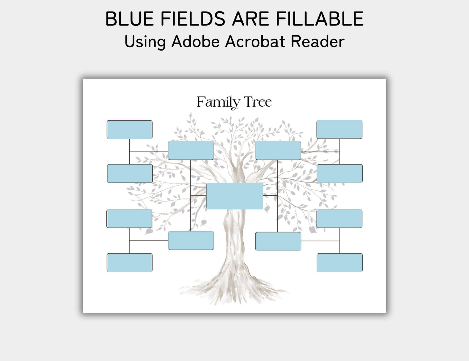 Family Tree Template for Adoptive Family, 3 Generation Family Tree ...