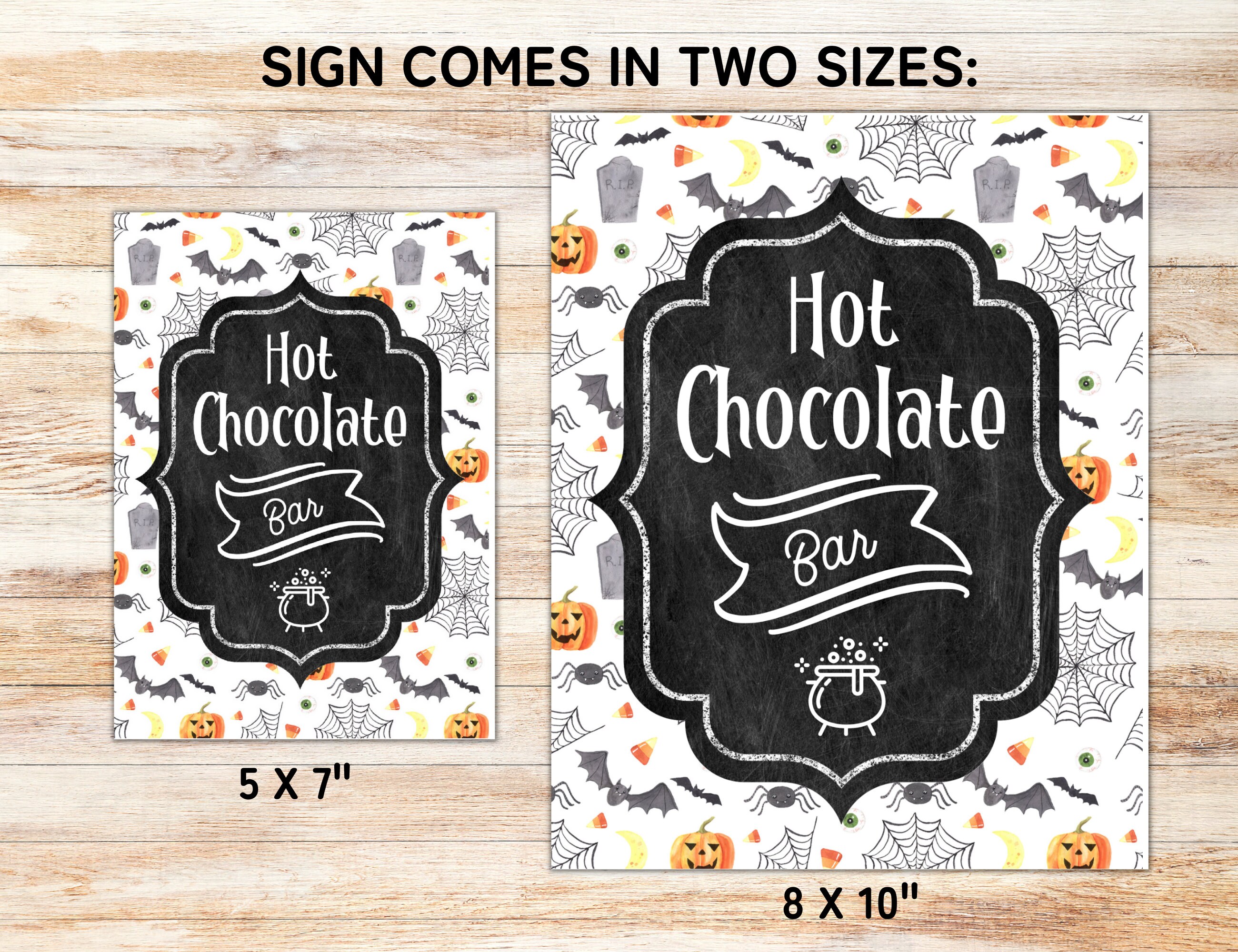 Halloween Hot Chocolate Bar Sign and Labels for Hot Cocoa Bar ...