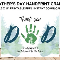 Father's Day Handprint Art, Printable Handprint Craft, Handprint ...